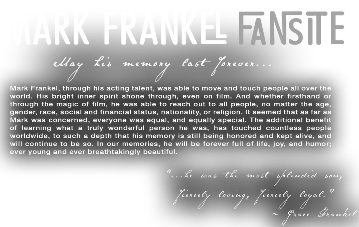 Mark Frankel Fansite – Fansite for actor Mark Frankel